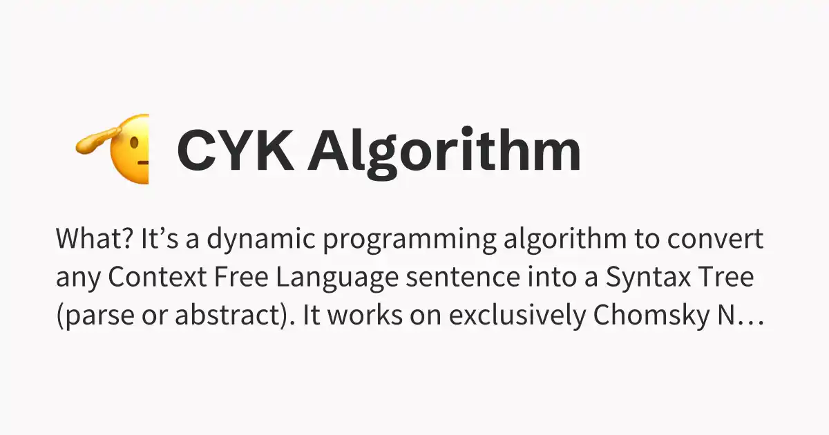 CYK Algorithm